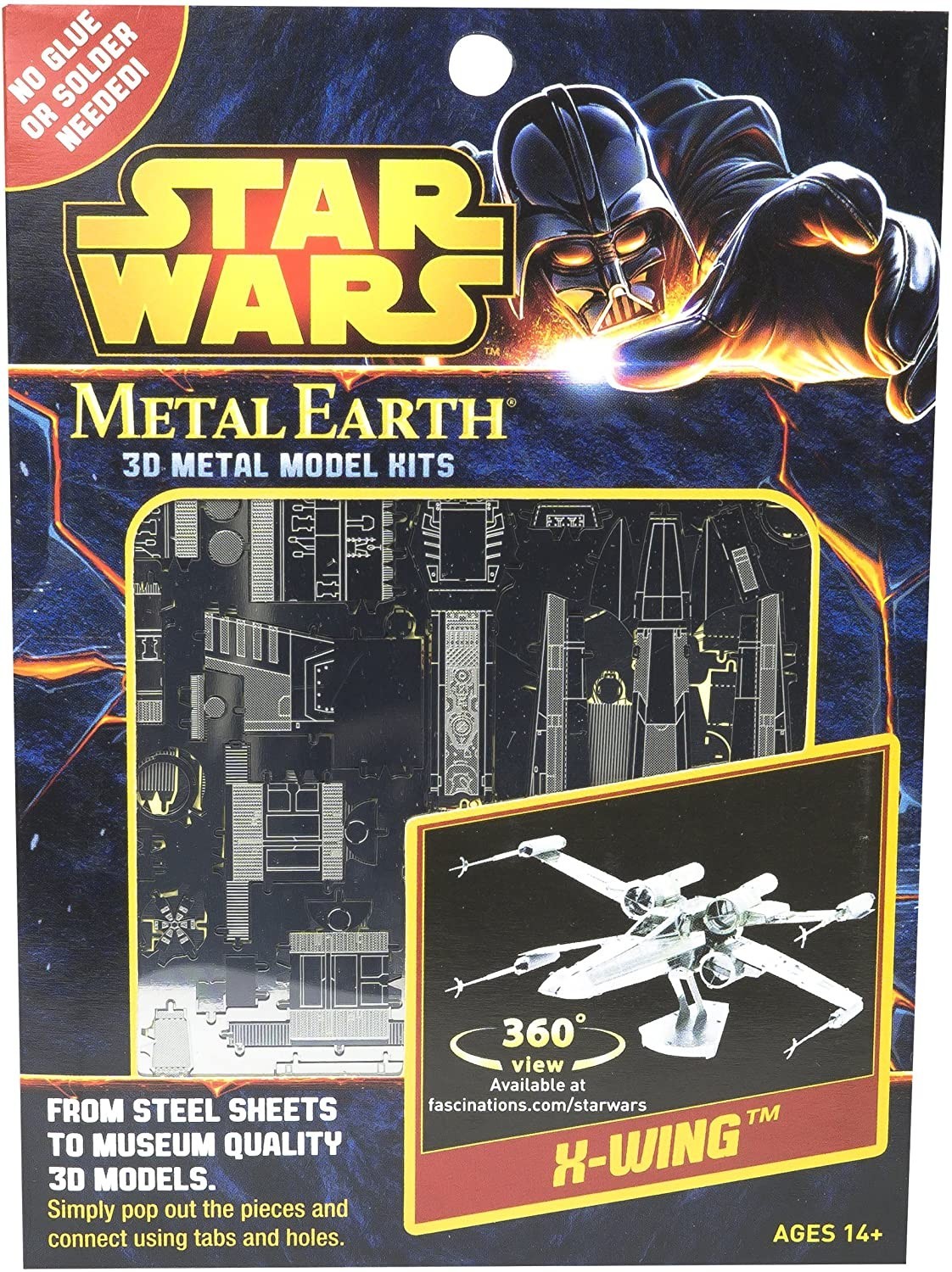 Star Wars Model Kits Fascinations Metal Earth X-Wing Star Wars 3D Metal ...