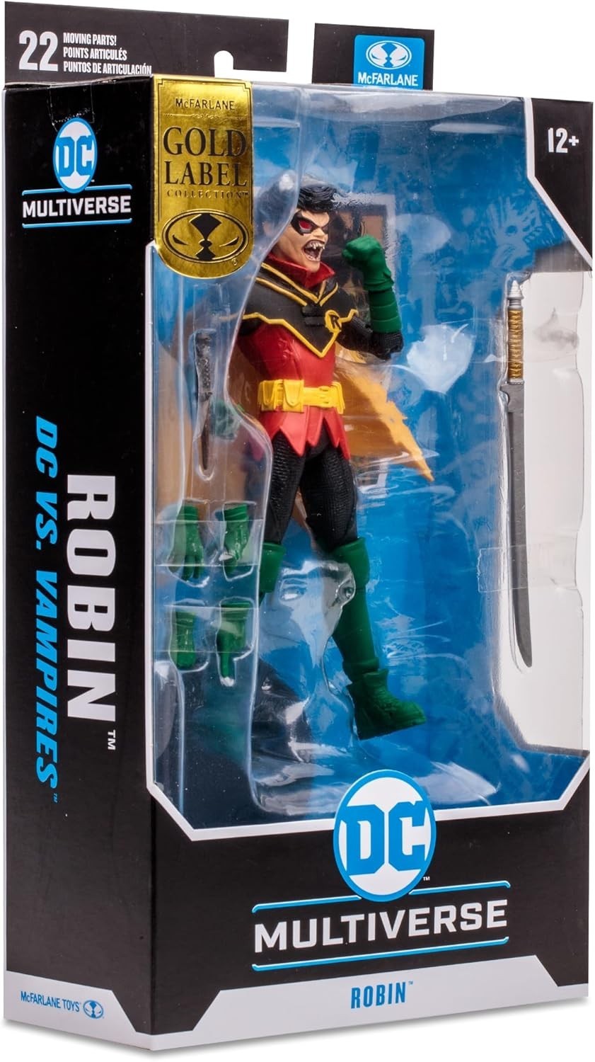 Comprar Robin, DC Vs Vampires, DC Multiverse, articulada, 17 cms, Gold ...